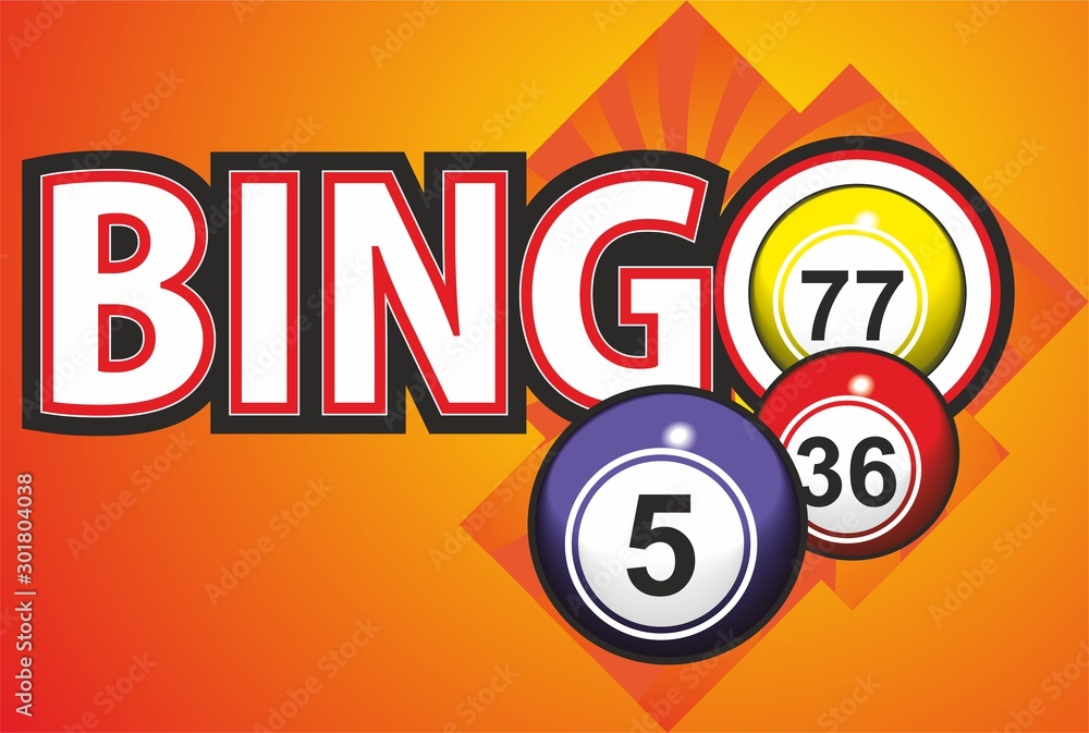 Bingo lottery game. Bingo lottery balls letters background gamble ...