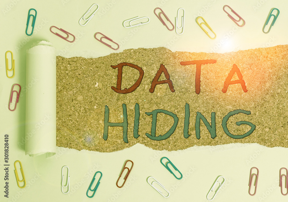 Handwriting text Data Hiding. Conceptual photo Secretly embedding data in graphics images and ...