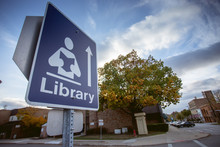 Library Road Sign Free Stock Photo - Public Domain Pictures