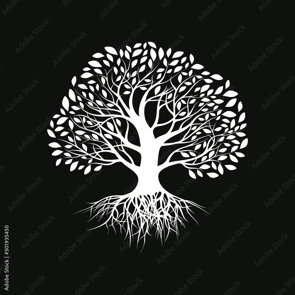 Wide Tree Silhouette