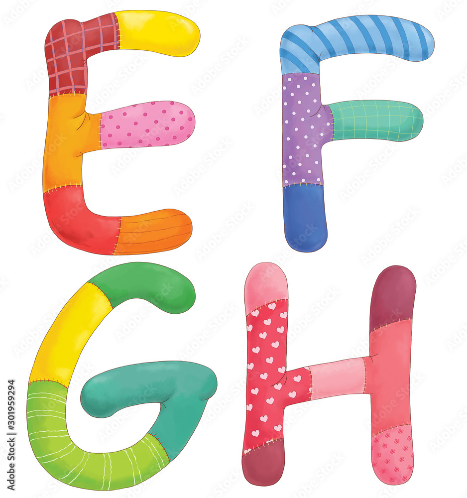 English alphabet. ABC. Coloring book. Coloring page. Cute and funny ...