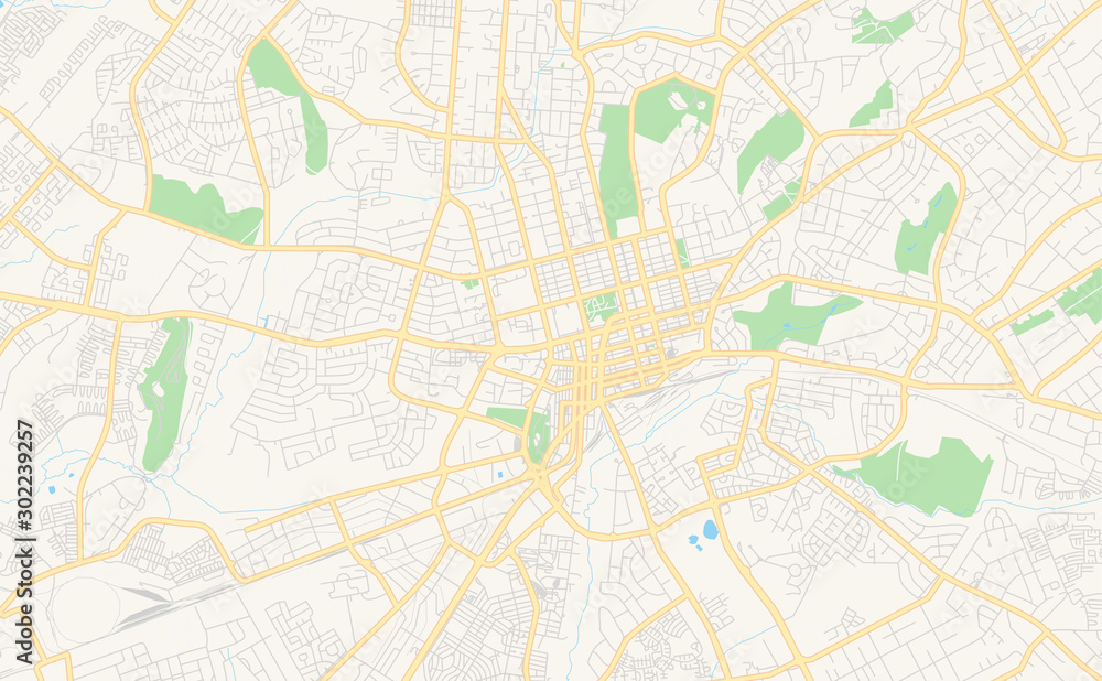 Printable street map of Harare, Zimbabwe Stock Vector | Adobe Stock