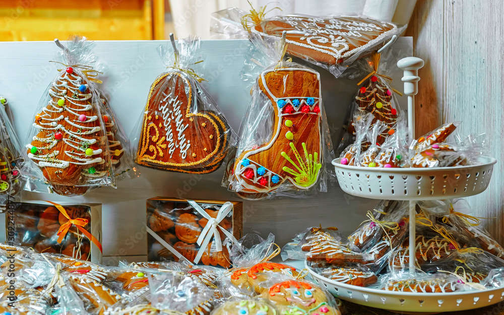 Gingerbread among other cookies in the Vilnius Christmas Market ...