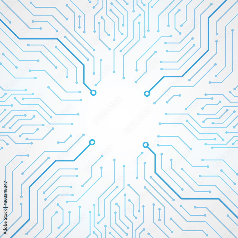 Abstract Technology Background , blue circuit board pattern Stock ...
