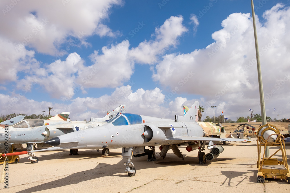 Kfir C2 made by Israel Aircraft Industries, displayed at the Israeli ...