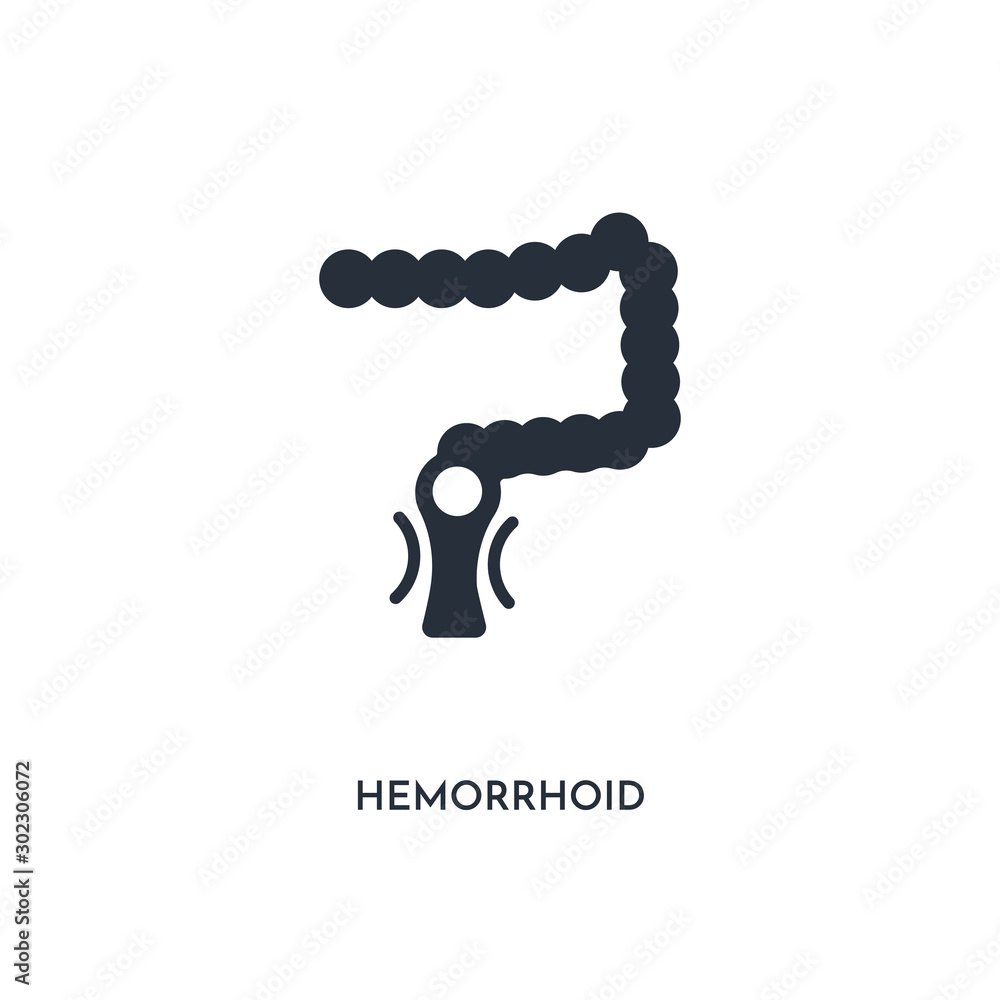 hemorrhoid icon. simple element illustration. isolated trendy filled ...