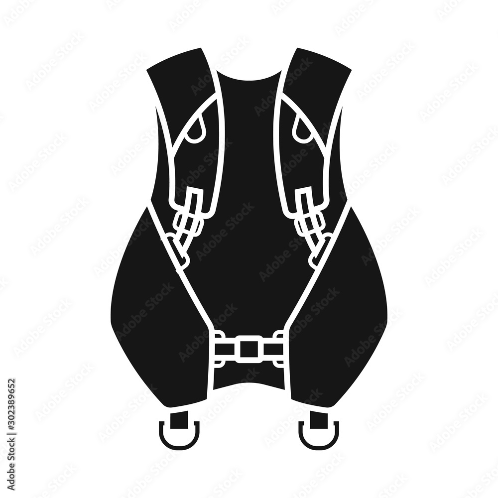 Vector illustration of compensator and dive logo. Web element of ...
