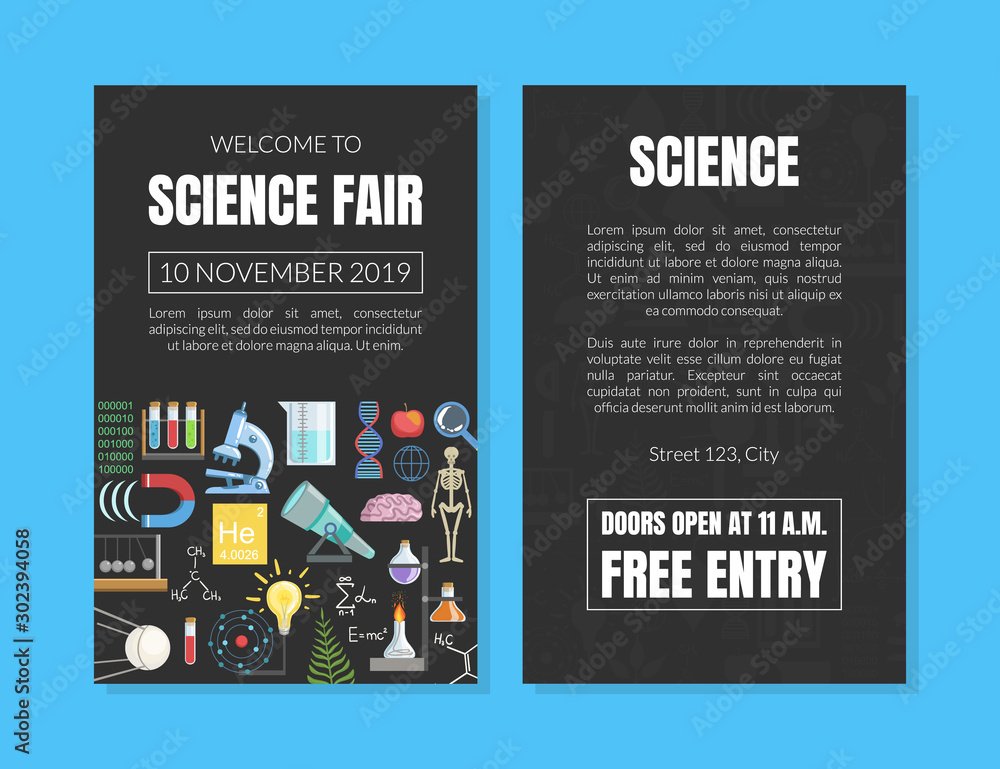 Welcome to Science Fair Invitation Card Template, Scientific Conference ...