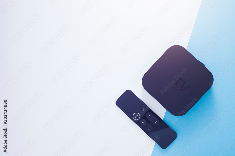 Remote control devices concept. Set of controller and micro console for ...