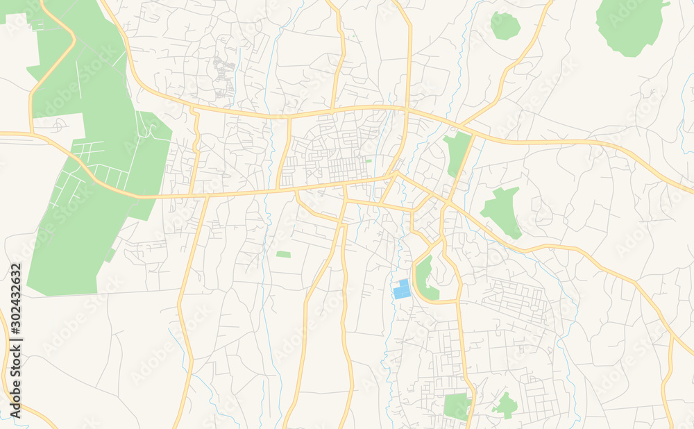 Vector de Stock Printable street map of Arusha, Tanzania | Adobe Stock