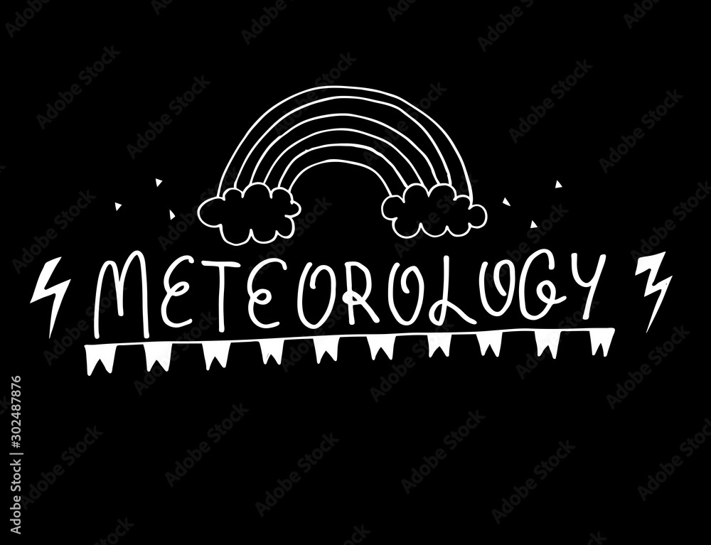 Weather and meteorilogy doodle vector art, can be used for prints, card ...