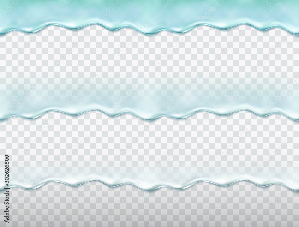 Water drip seamless pattern isolated on transparent background. Blue ...