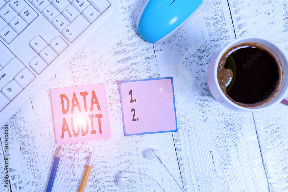 Foto Word writing text Data Audit. Business photo showcasing auditing ...