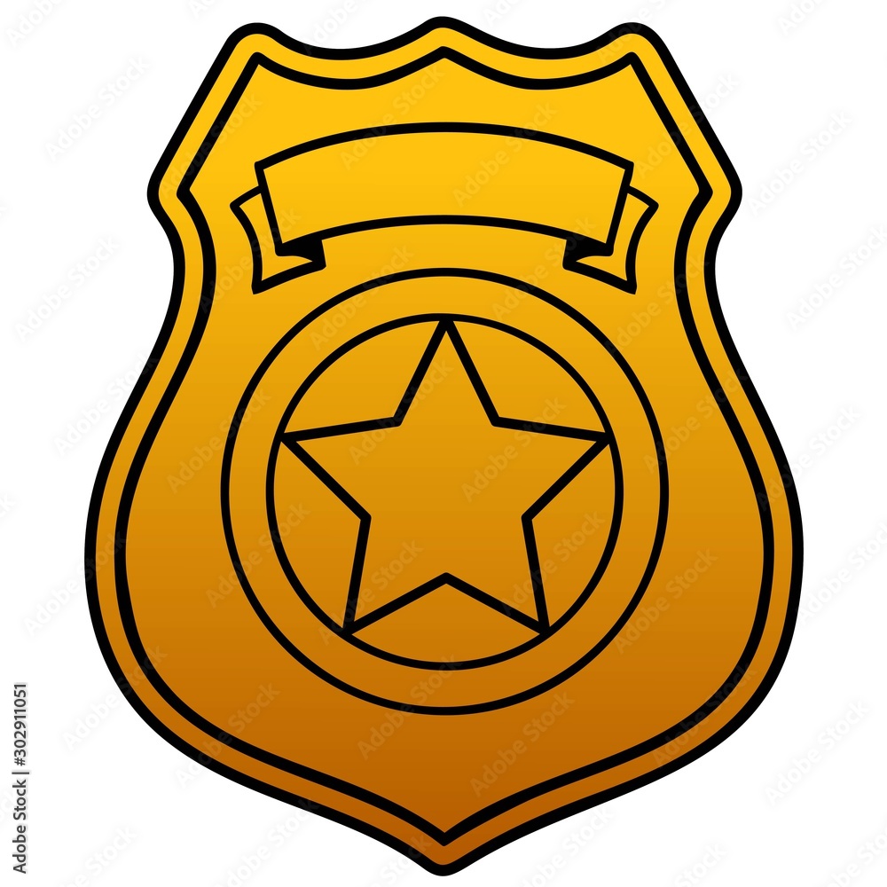 Cartoon Police Badge