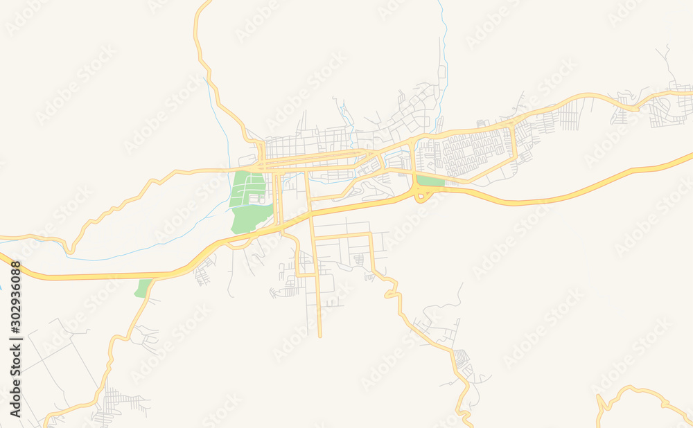 Printable street map of La Victoria, Venezuela Stock Vector | Adobe Stock