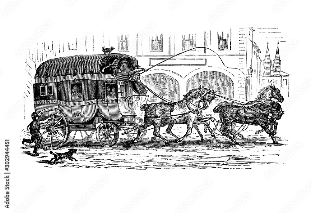 Royal postal service under the reign of King Louis Philippe I in France ...