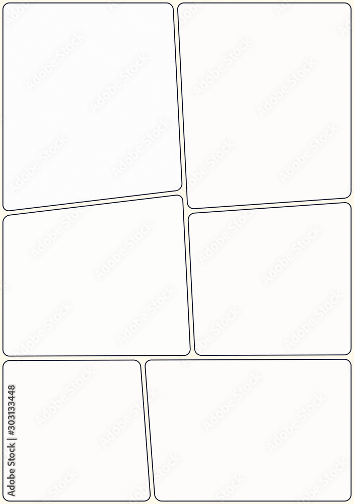 Ilustración de Stock Ready manga storyboard layout template to create ...