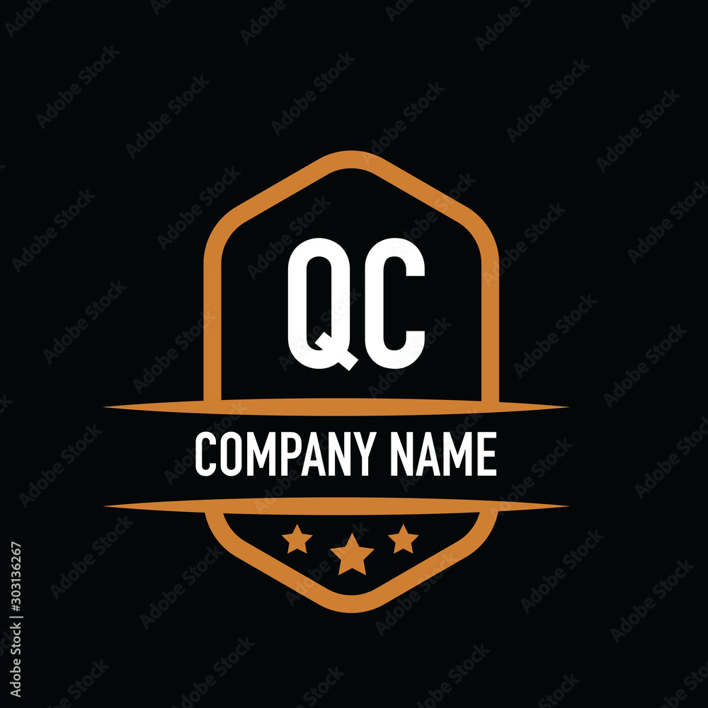 Initial Letter qc Vintage Logo Concept. Graphic Design Element for ...