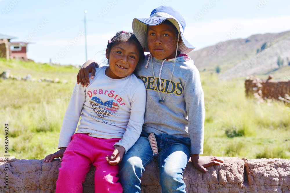Native american kids in the countryside. Stock Photo | Adobe Stock