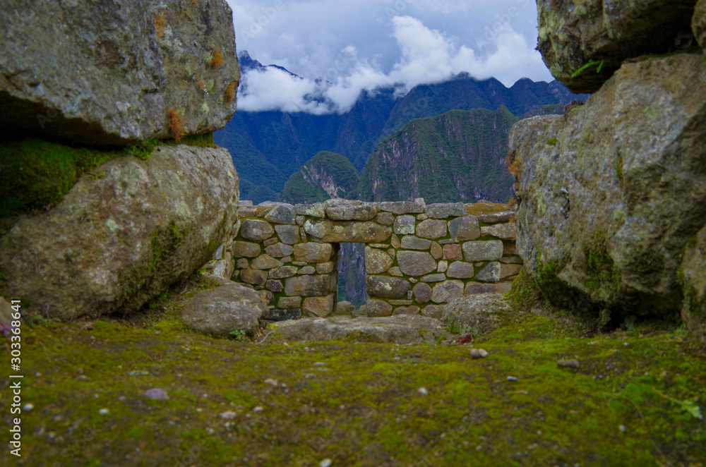 Machu Picchu, legendary Inka capital Peruvian Andes. Historic and ...