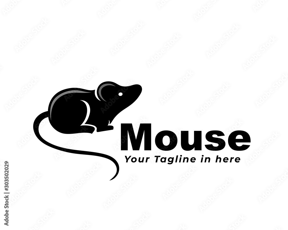 black creep mouse logo design inspiration Stock Vector | Adobe Stock