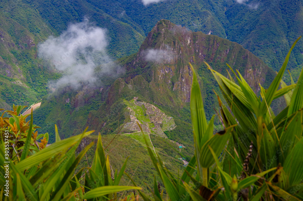 Machu Picchu, legendary Inka capital Peruvian Andes. Historic and ...
