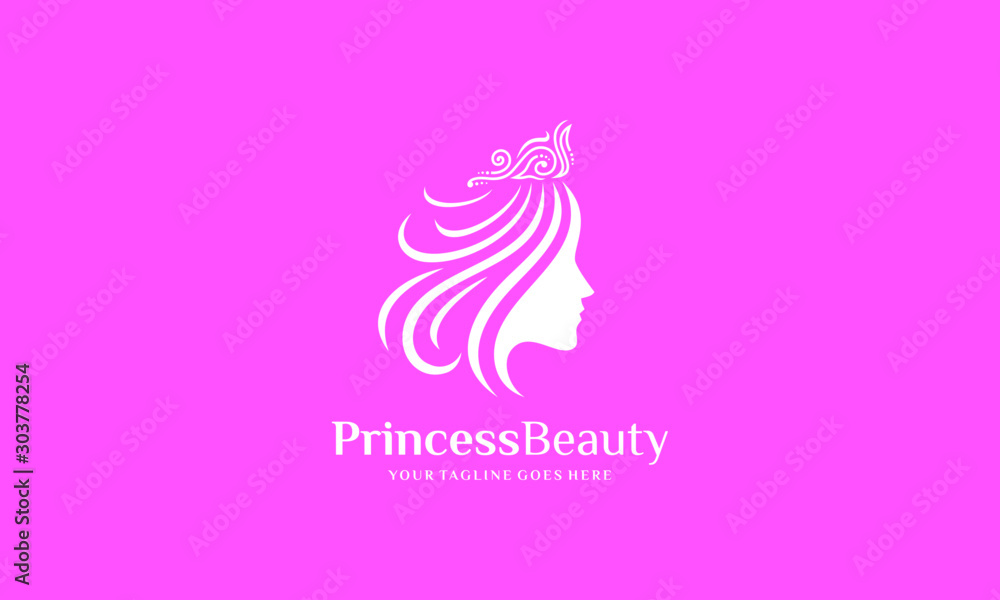 Princess Logo - Woman Beauty Salon Vector Stock Vector | Adobe Stock