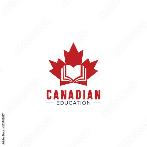 Canadian education Logo , library, learning writer logo set vector ...