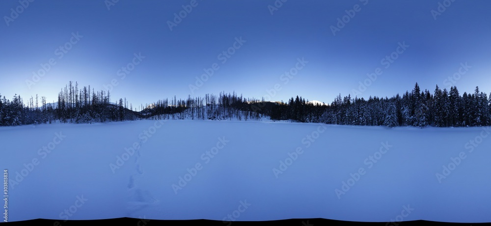 Winter european landscape 8K HDRI Panorama Stock Photo | Adobe Stock