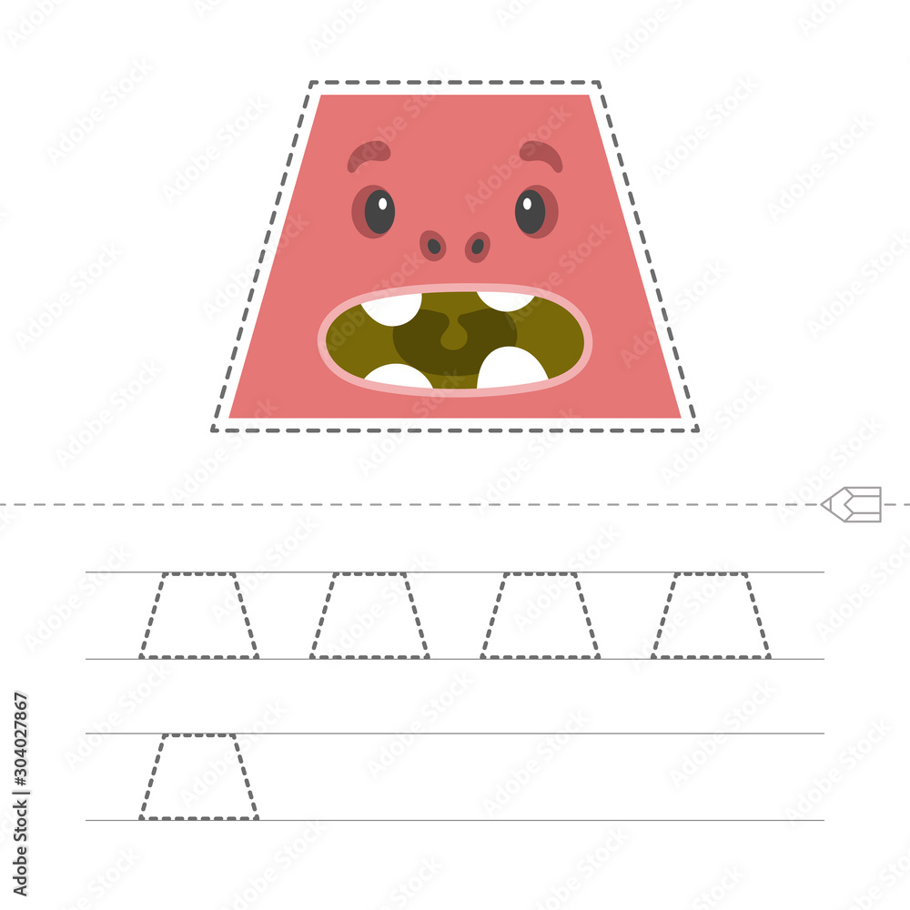 Learn shapes and geometric figures. Preschool or kindergarten worksheet ...