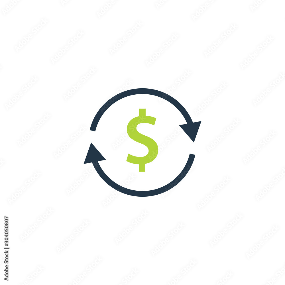 Cost recovery icon. Clipart image isolated on white background Stock ...