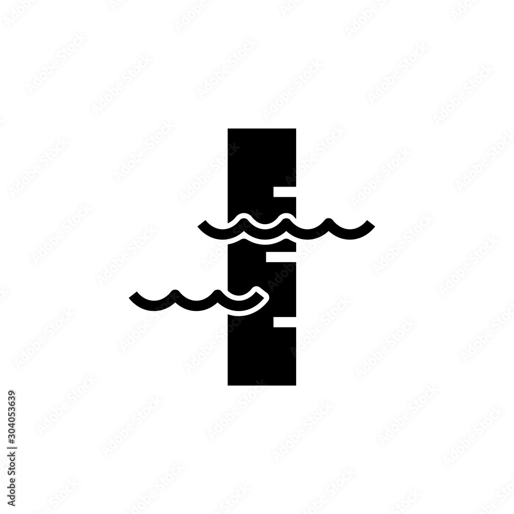 Water level sensor icon. Clipart image isolated on white background ...