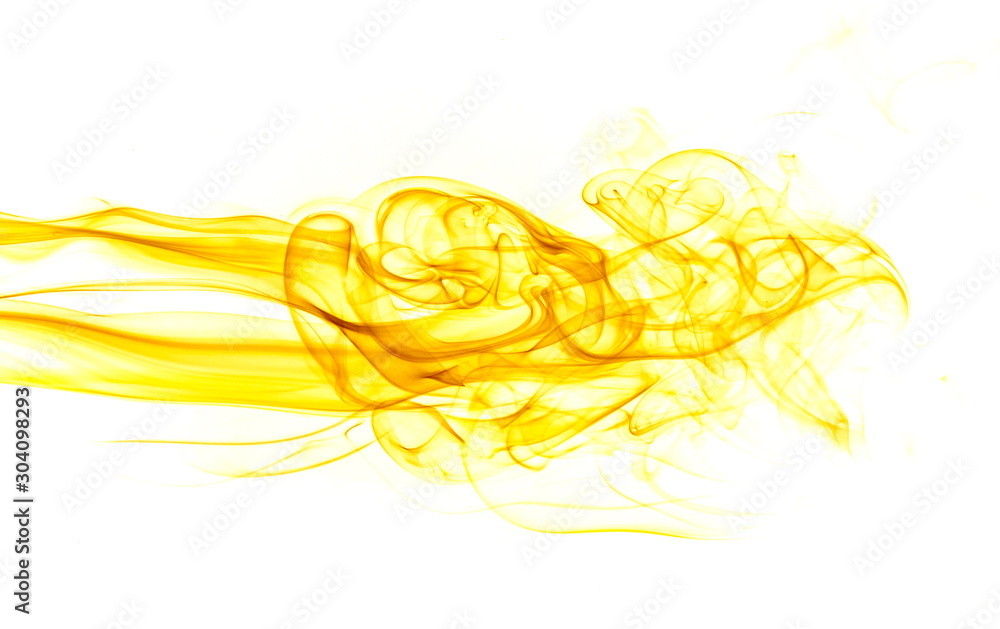 Yellow Smoke White Background