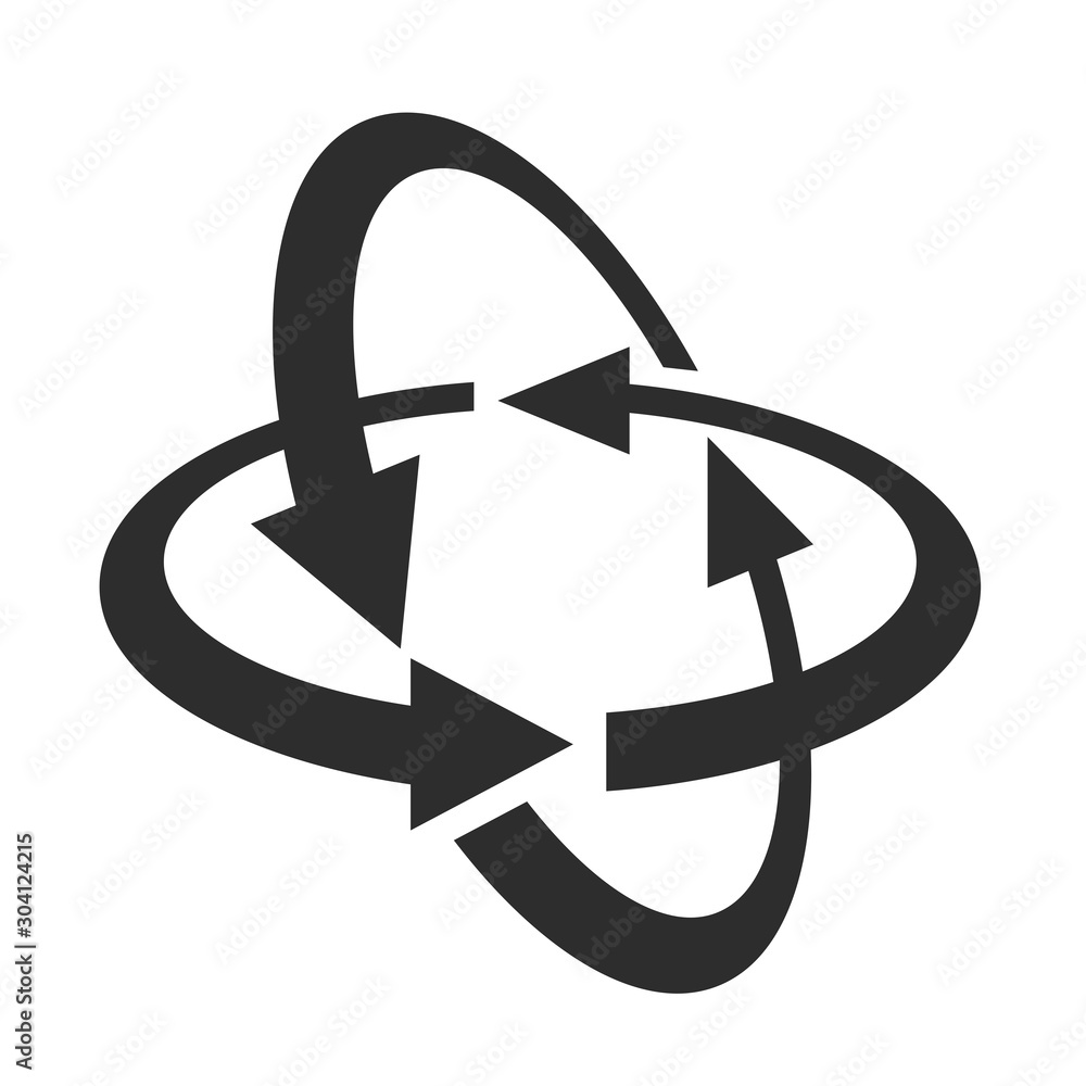 Rotation 360 degrees vector icon Stock Vector | Adobe Stock