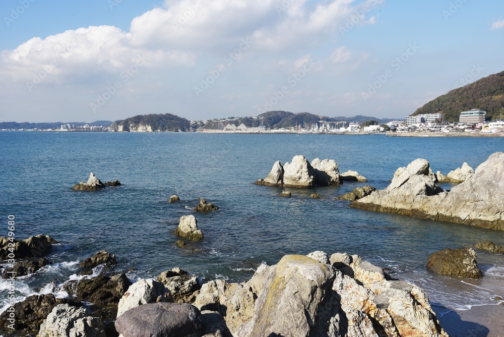 Japan's tourist attractions Hayama Coast (Shonan Coast) in Kanagawa ...