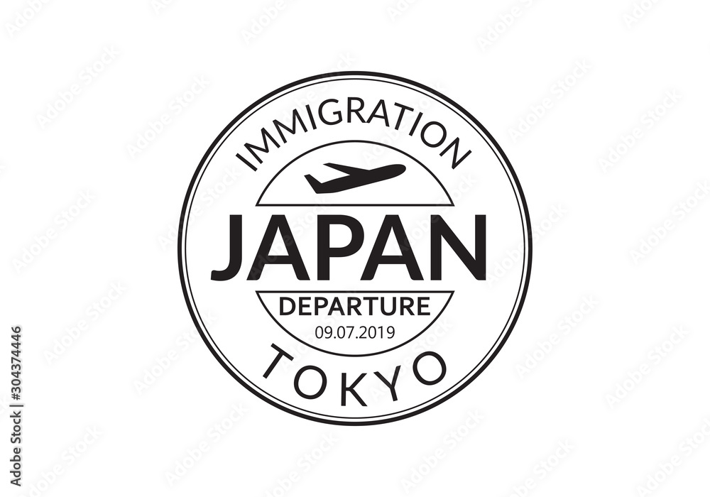 Japan Passport stamp. Visa stamp for travel. Tokyo international ...