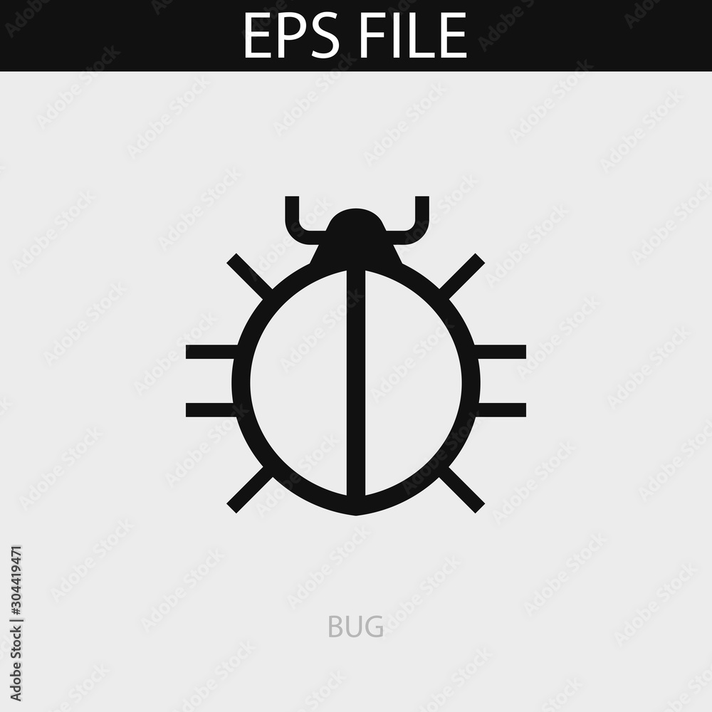 Bug icon. EPS vector file Stock Vector | Adobe Stock