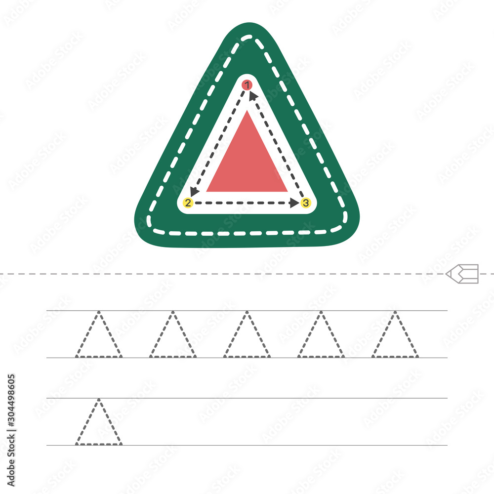 Learn shapes and geometric figures. Preschool or kindergarten worksheet ...
