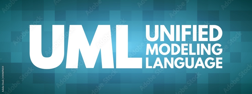 UML - Unified Modeling Language acronym, technology concept background ...
