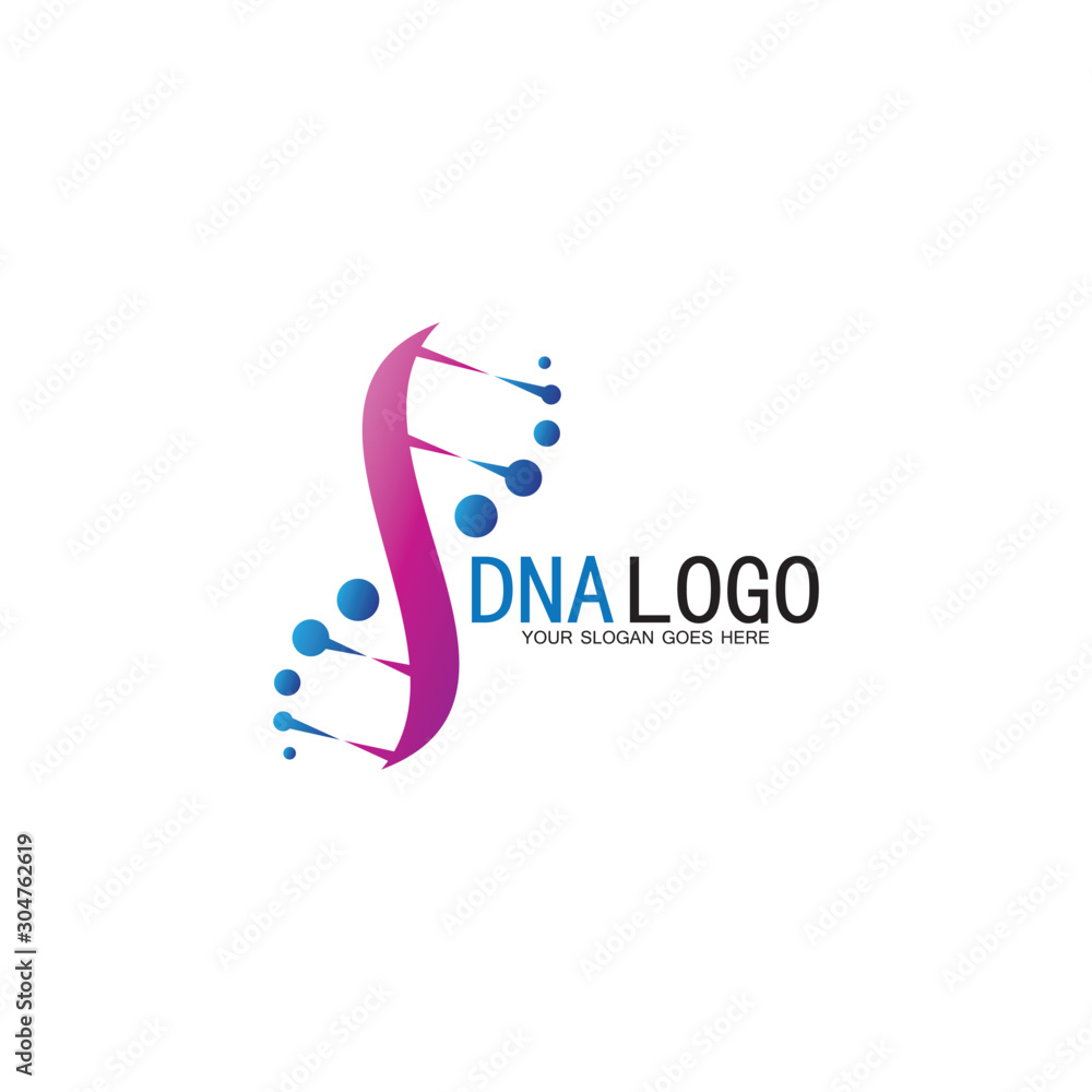 DNA vector logo design template.modern medical logotype.laboratory ...