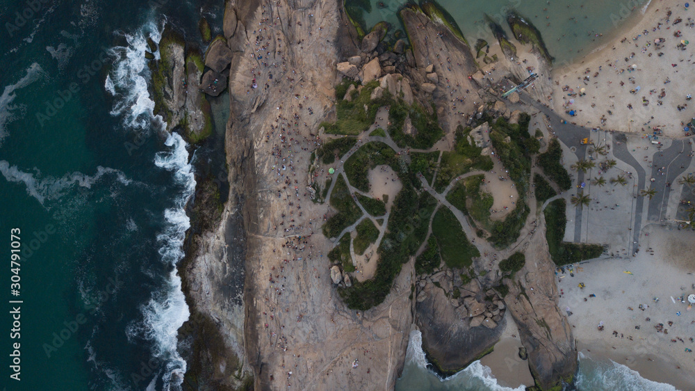 Pedra do Arpoador Copacabana Ipanema Rio de Janeiro Brazil Brasil Praia ...