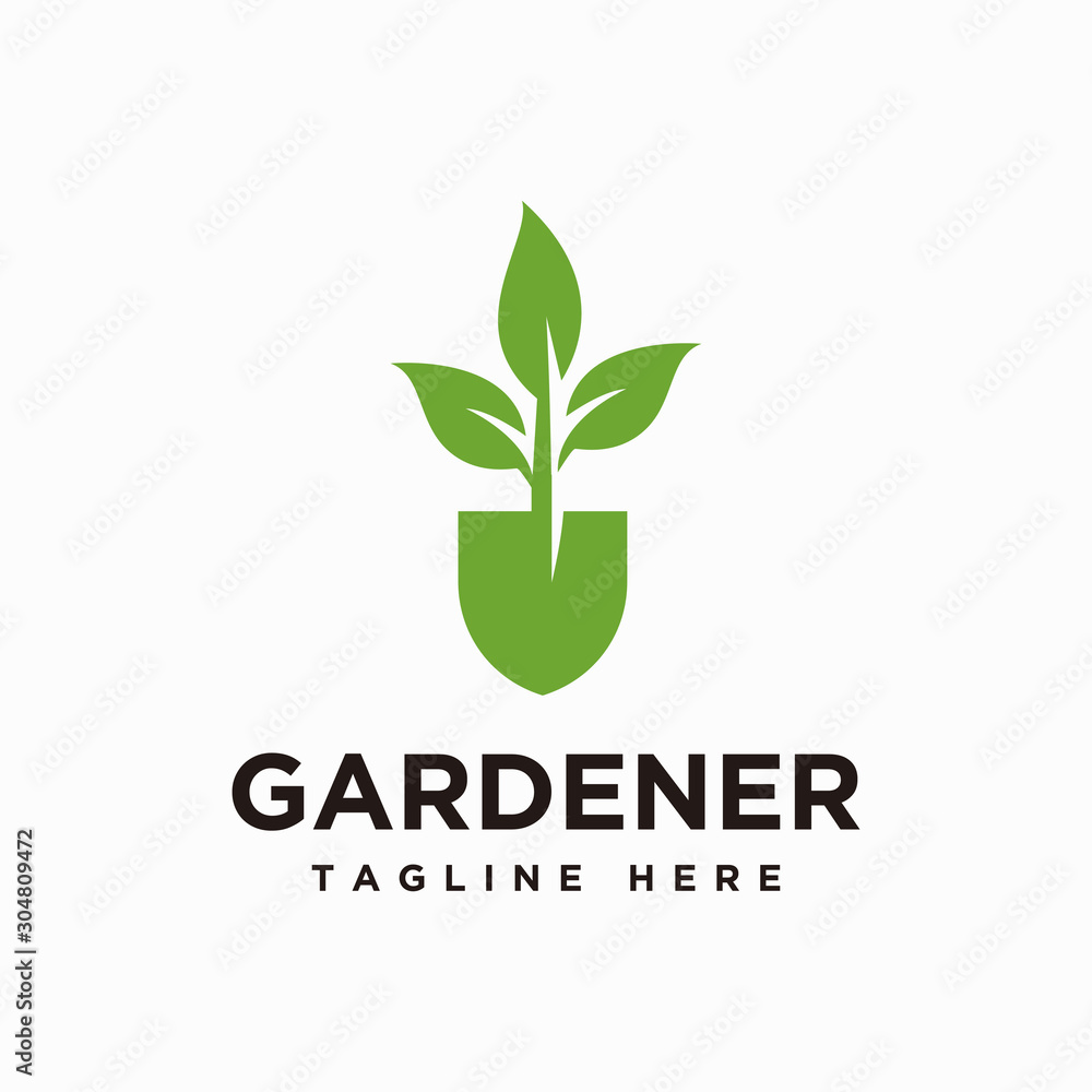 Gardener logo design inspiration vector, Lawn care, farmer, lawn ...