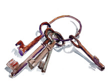 Old Keys On A Ring Free Stock Photo - Public Domain Pictures