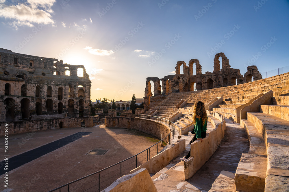 Amphitheatre of El Jem is an oval amphitheatre in the modern-day city ...