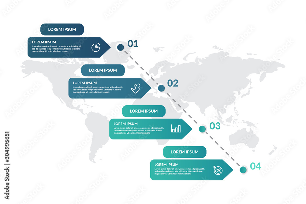 step or process infographic template design . infographic concept for ...
