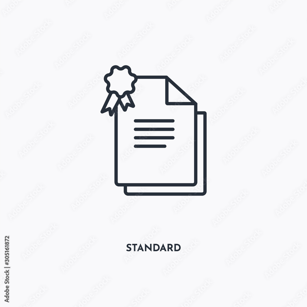 standard outline icon. Simple linear element illustration. Isolated ...