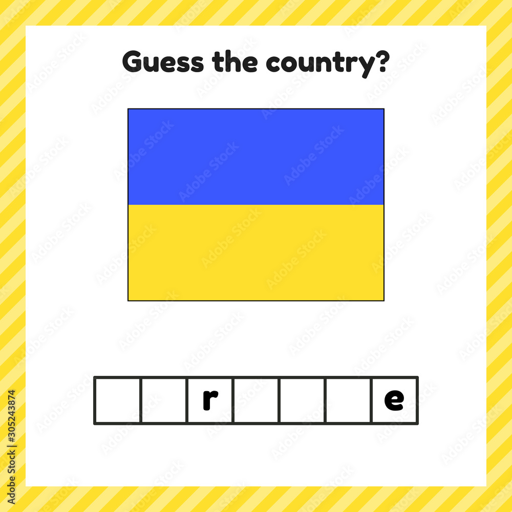 เวกเตอร์ Stock Worksheet on geography for preschool and school kids ...