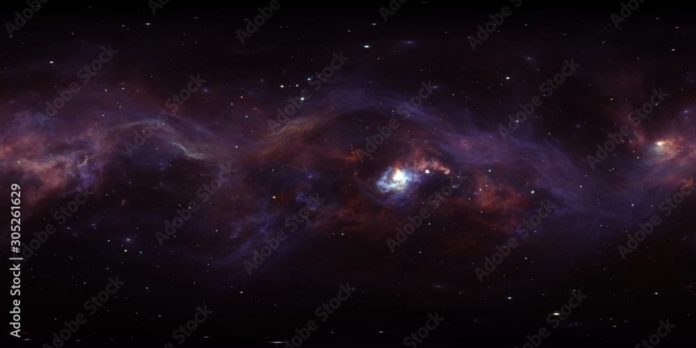 360 degree space nebula, equirectangular projection, environment map ...
