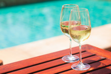 Wine By The Pool Free Stock Photo - Public Domain Pictures