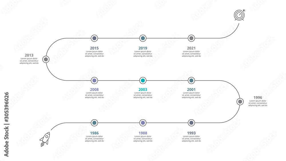 Creative concept for infographic timeline. Process chart. Vector ...